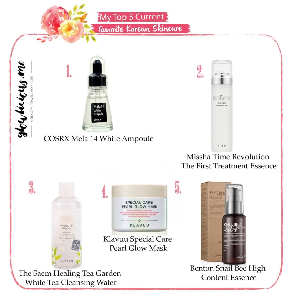 My Top 5 Current Favorites Korean Skincare | Glowlicious.Me