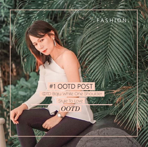 Outfit Diary – OOTD Baju White One Shoulder | Glowlicious.Me
